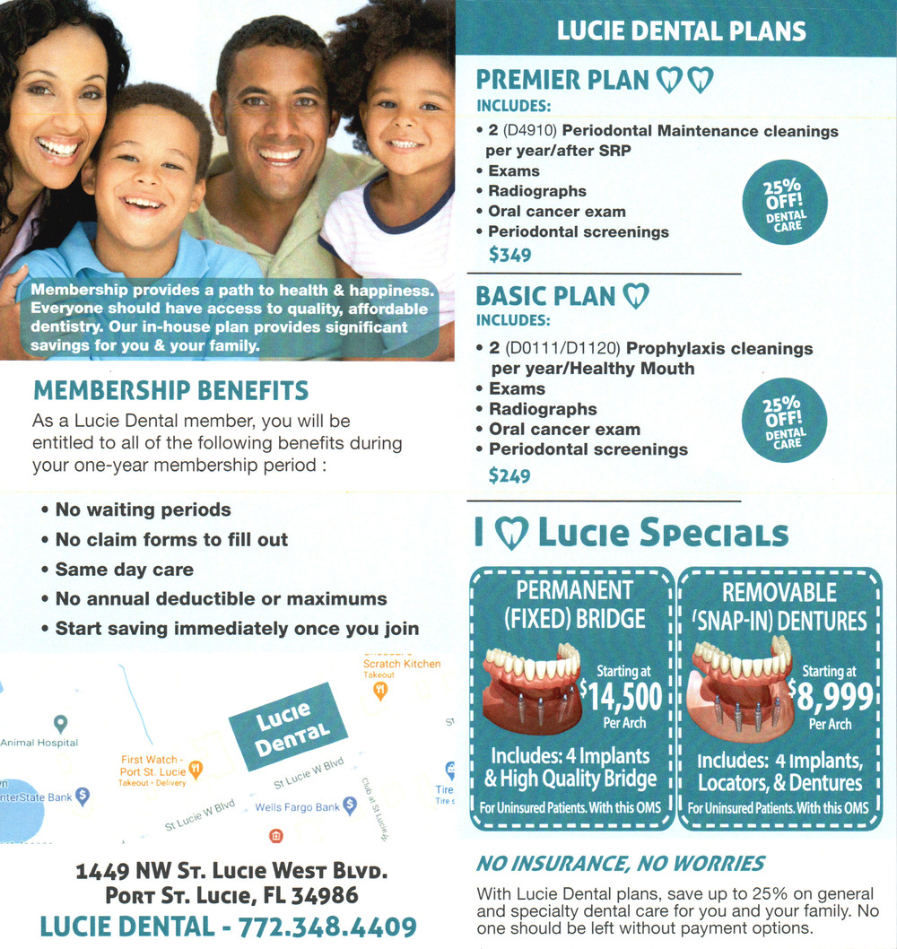 Dental Plans in Port St. Lucie | Lucie Dental
